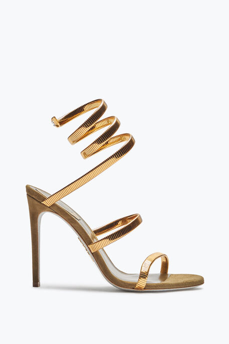 Sandales Sandale Juniper or et kaki 105 en Kaki pour Femme | Rene Caovilla®