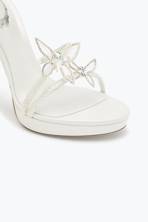Margot Crystal White Platform Sandal 120 Sandals in White for Women ...