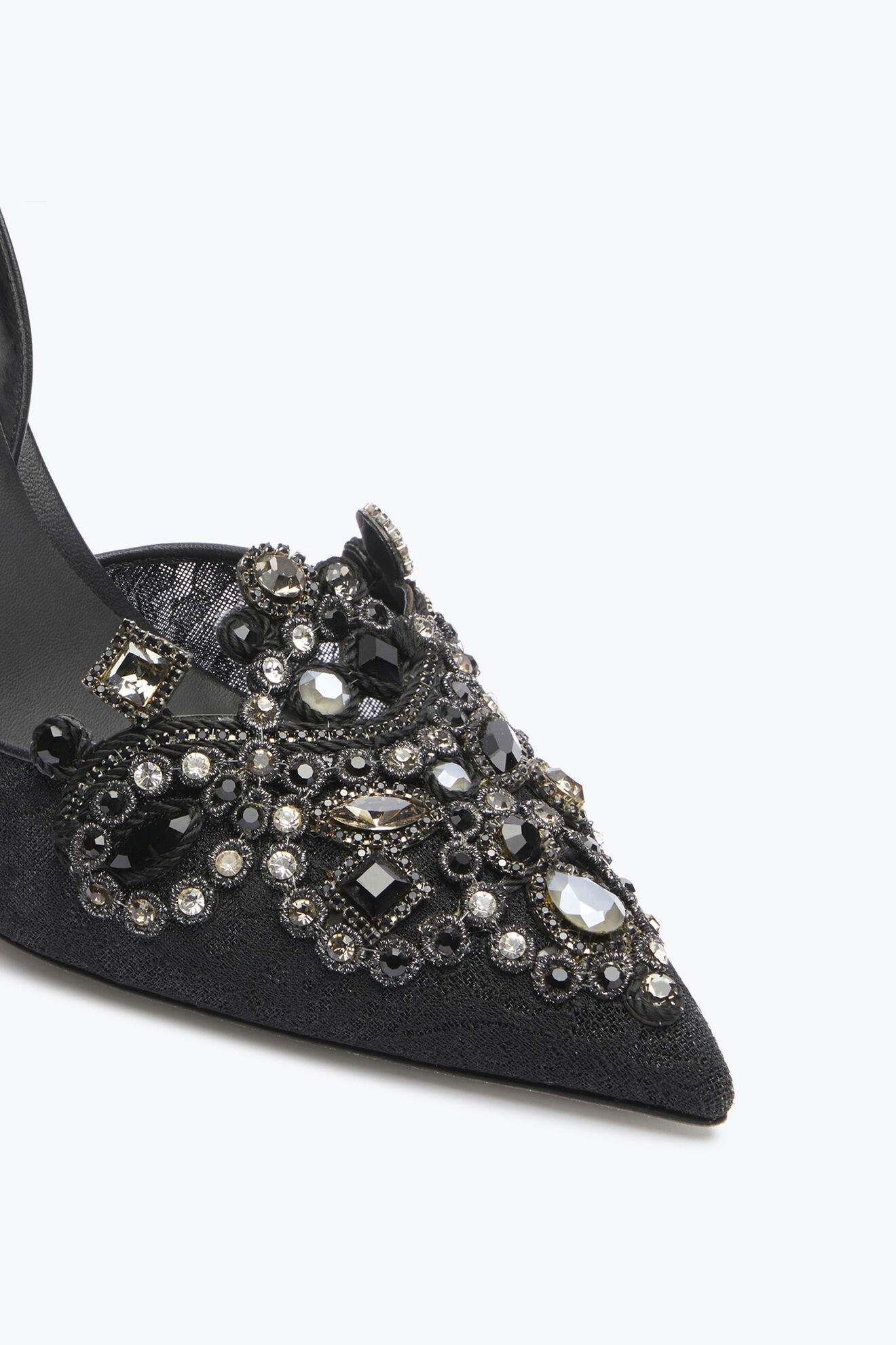 High-Heeled Slingbacks Veneziana Slingbacks in Black for Women | Rene ...