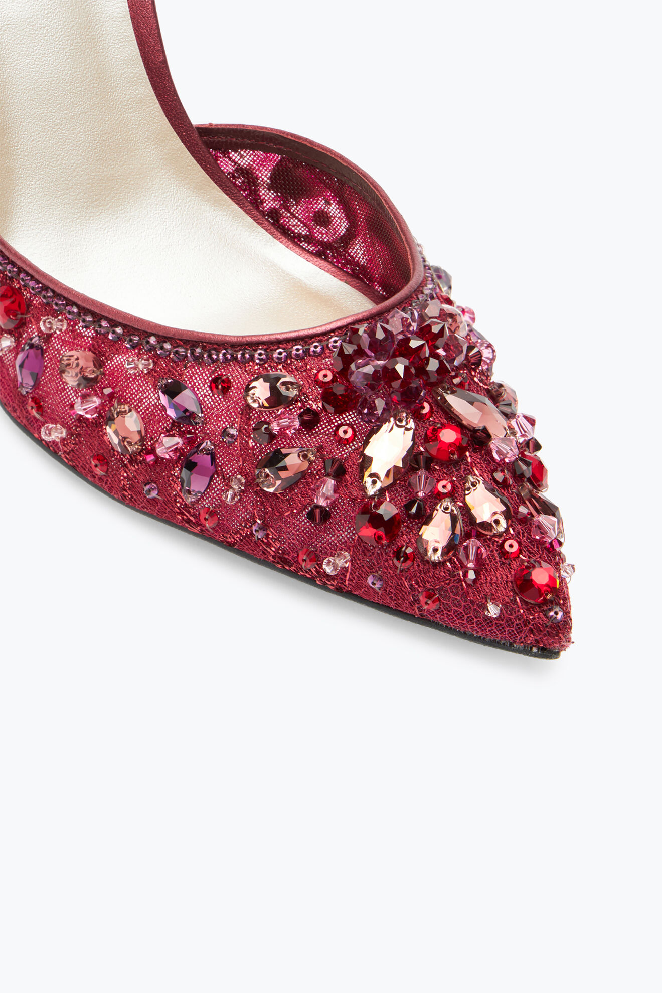 Chandelier Crystal Ruby Red Pump 100 Pumps in Red for Women | Rene ...