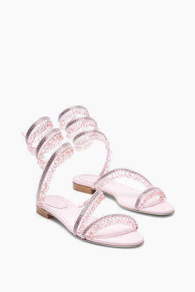 pink flat sandals