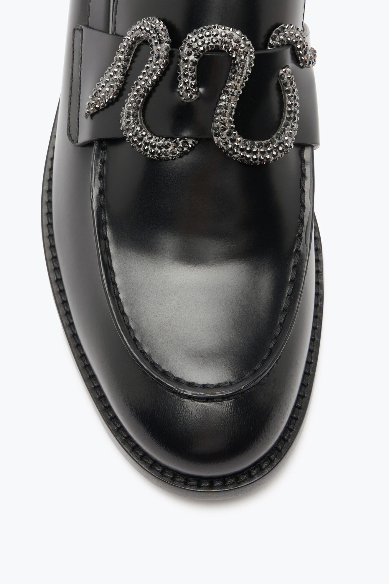Morgana Black Loafer With Black Matte Crystal 20 Ballerinas & Loafers ...